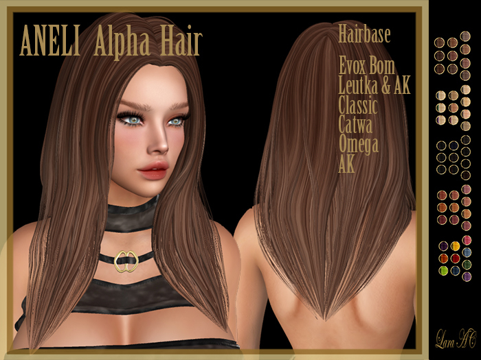 Second Life Marketplace - Lara AC Alpha Hair & Hairbase ANELI